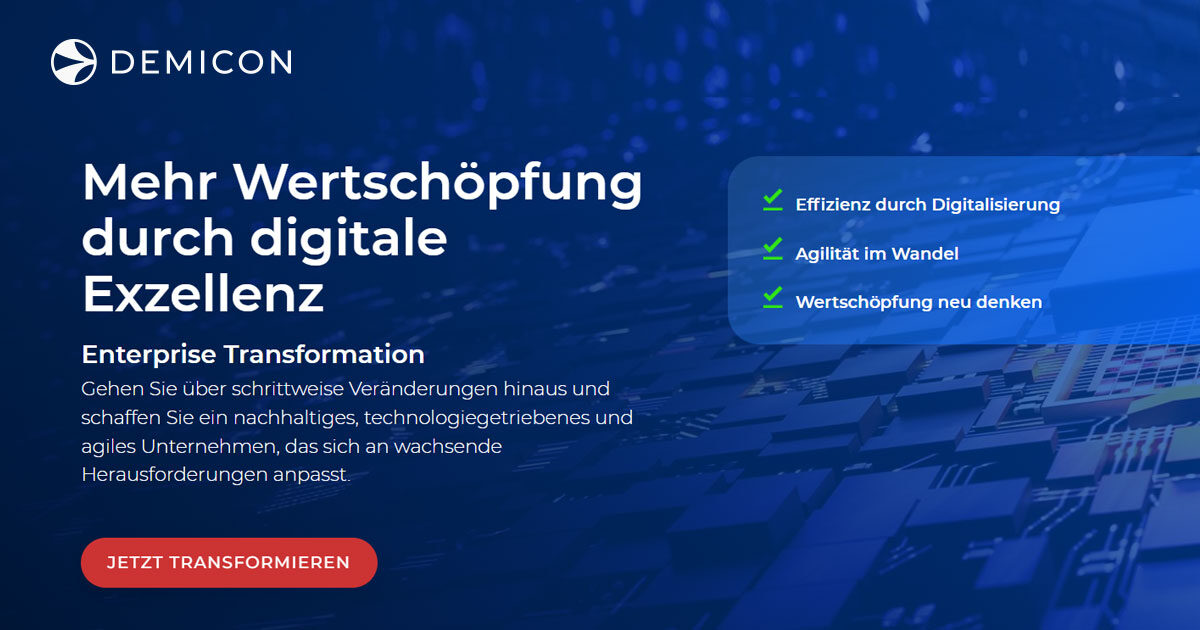 Enterprise Transformation mit demicon gestalten